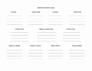 》Football Depth Chart Template