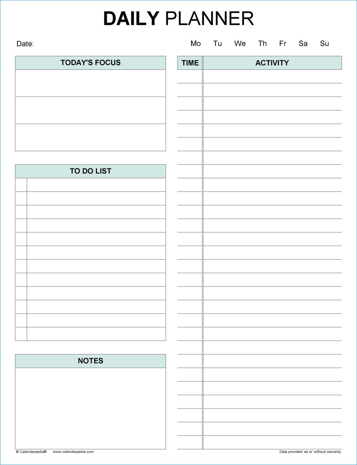》Daily Planner Template (Ready To Use)