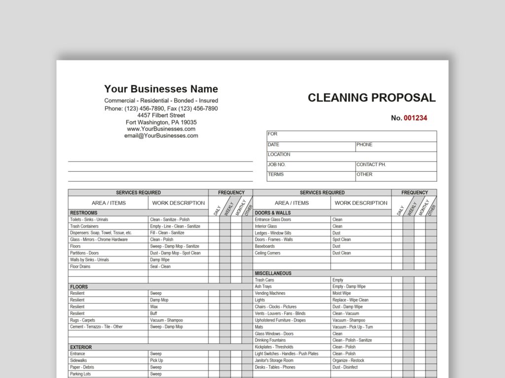 》House Cleaning Services Price List Template (Free Editable)