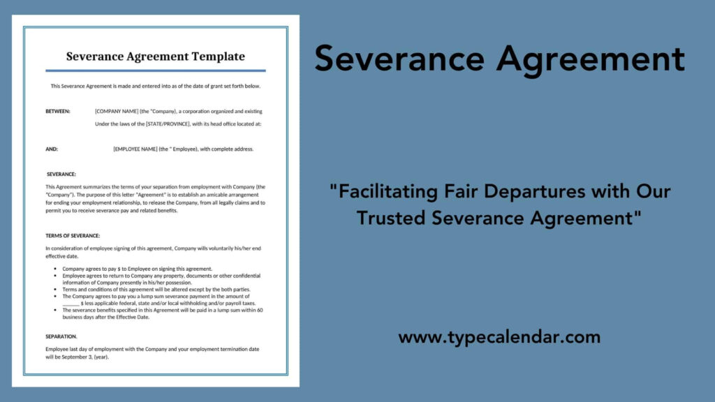 Free Printable Severance Agreement Templates Word Pdf Bogiolo