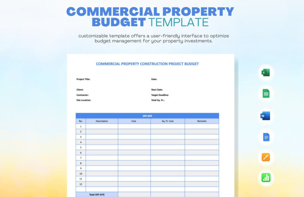 FREE Property Budget Templates – Download in Word, Google Docs | Bogiolo