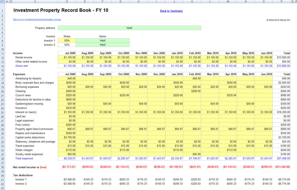 Free Rental Property Management Spreadsheet in Excel | Bogiolo