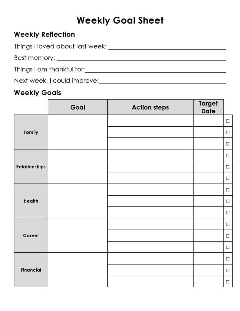 》Goal Chart Template