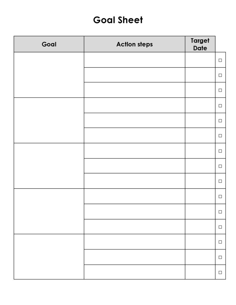 》Goal Chart Template