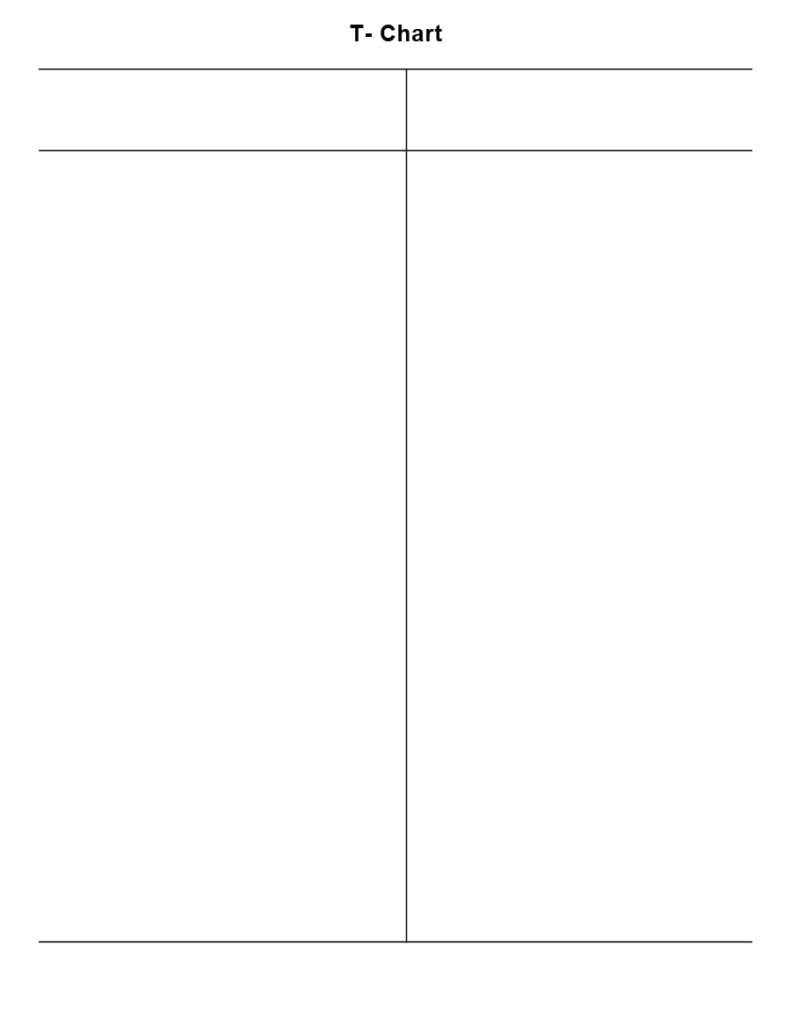 》Printable T-Chart Template (Word)