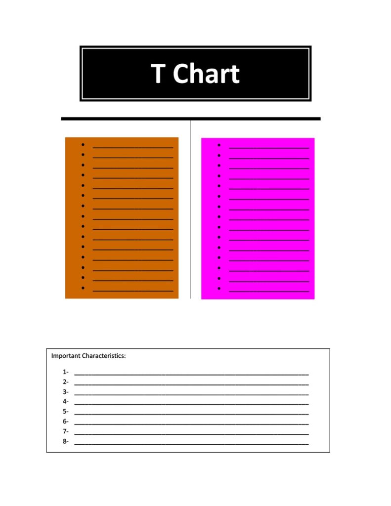 》Printable T-Chart Template (Word)