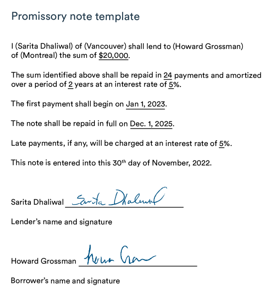 What is a promissory note BDC | Bogiolo